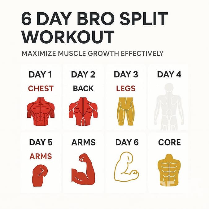 6 Day Bro Split Workout: Maximize Muscle Growth Effectively